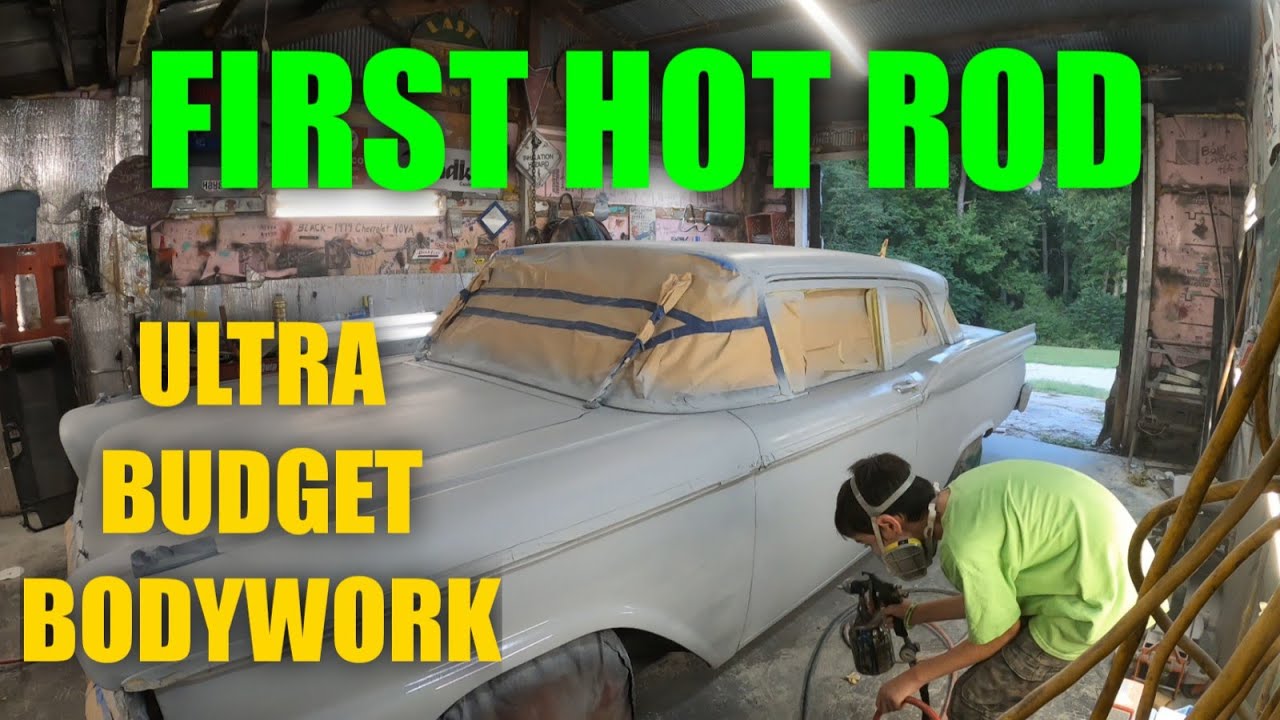 Ultra LOW BUDGET BODYWORK and PAINT Your Car CHEAP! My Son's First Hot ...