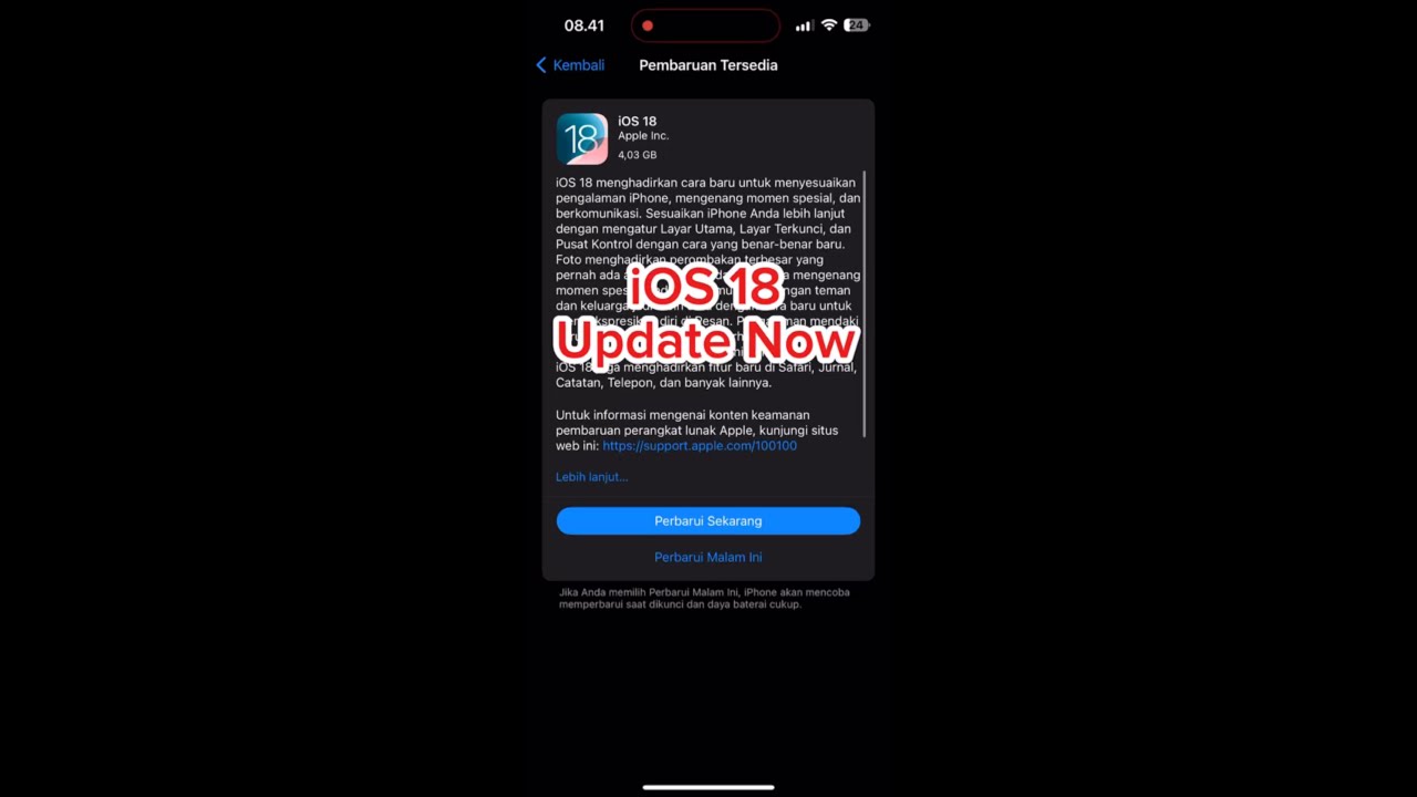 Cara Update iOS 18 - YouTube