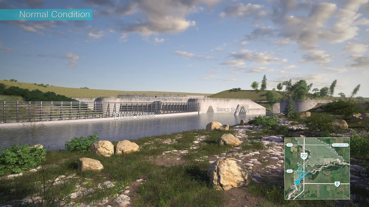 Springbank Off-Stream Reservoir conceptual animation (November 2020 ...