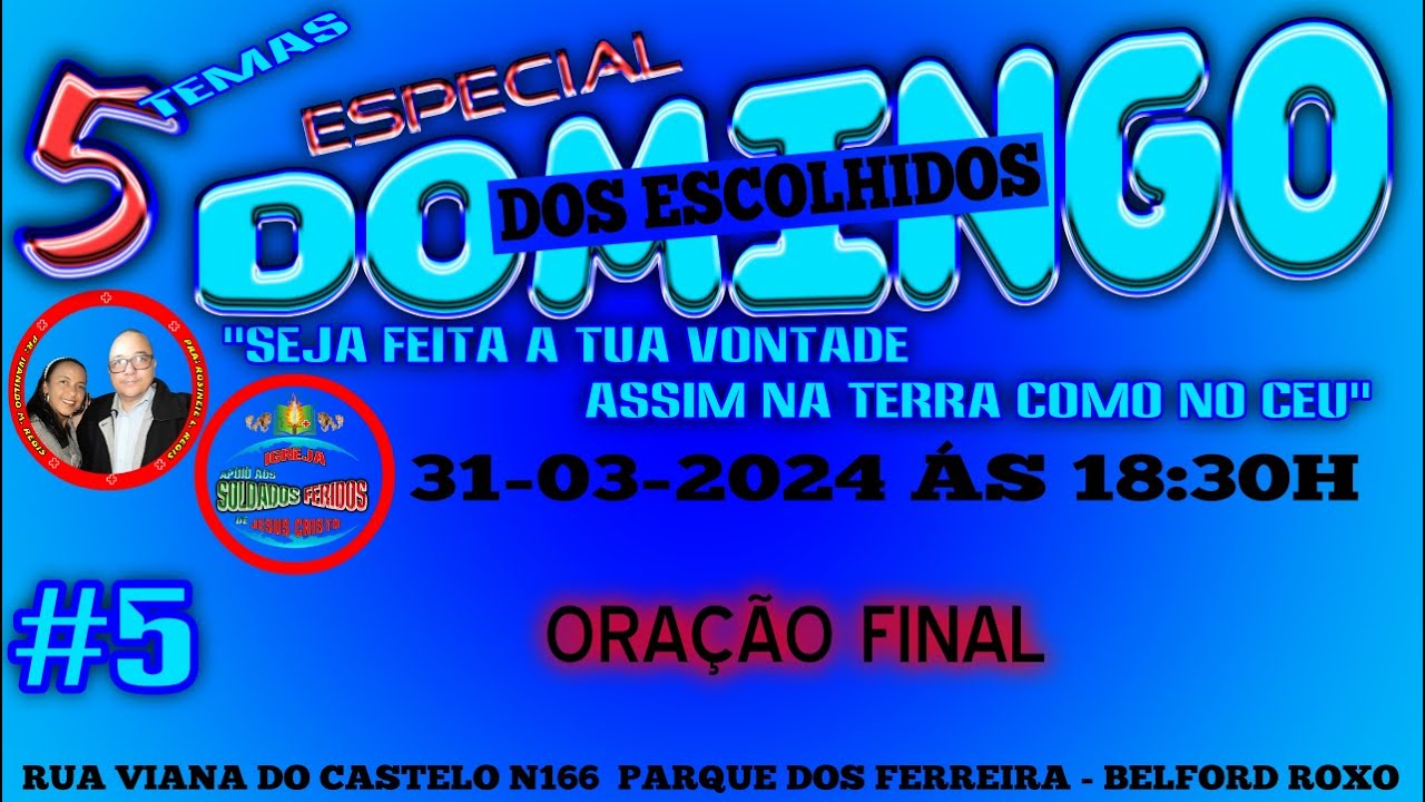 ORAÇÃO FINAL DOMINGO ÀS 19H 31-03-2024 - YouTube