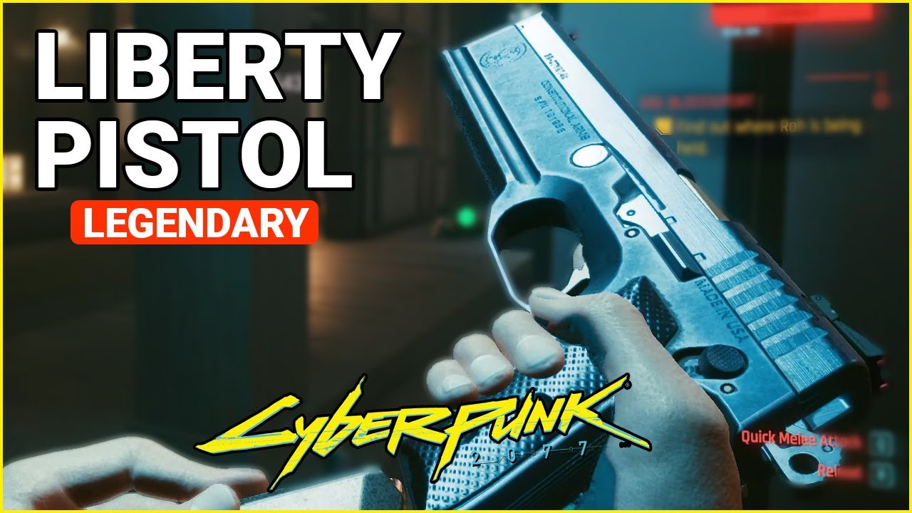 "LIBERTY" Legendary Handgun Gameplay Cyberpunk 2077 - YouTube
