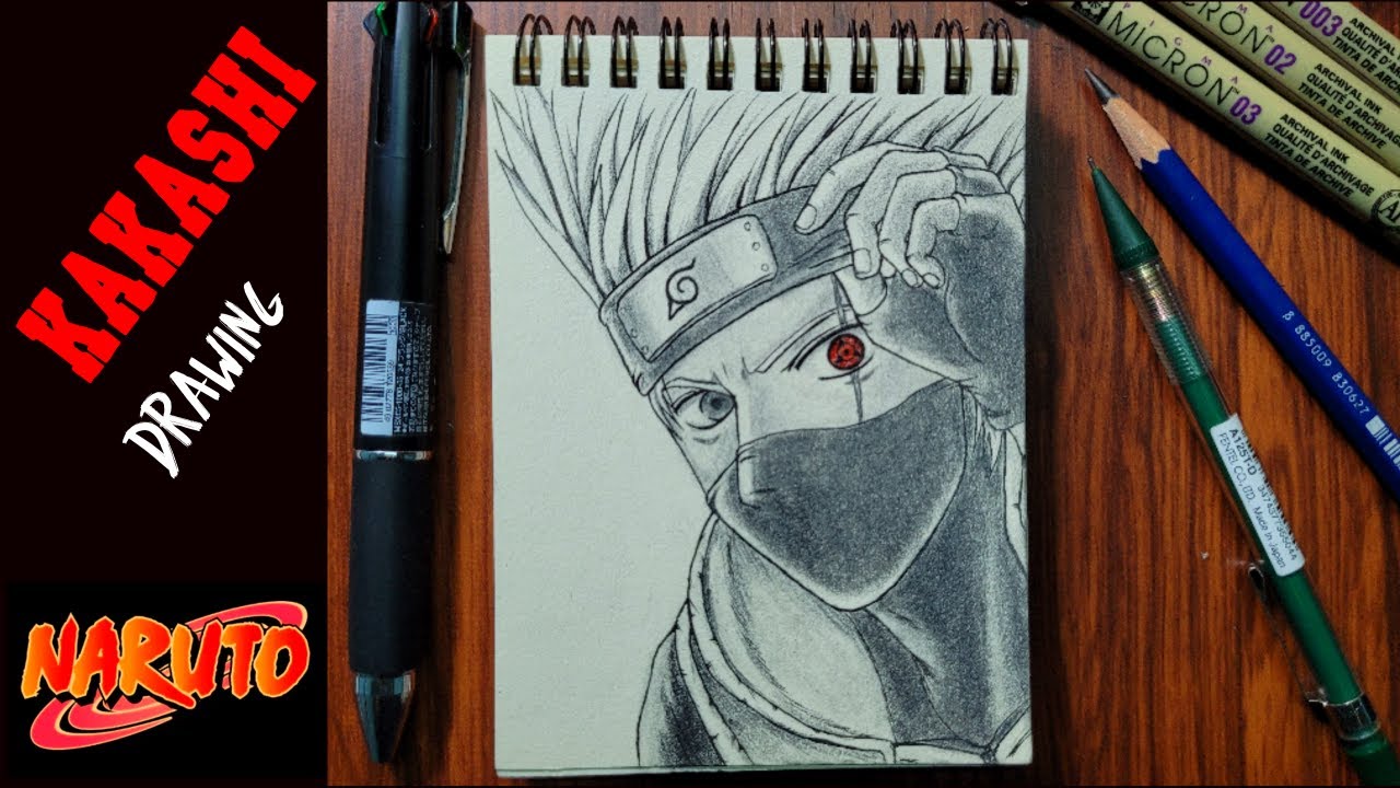 How to draw Kakashi from Naruto - YouTube