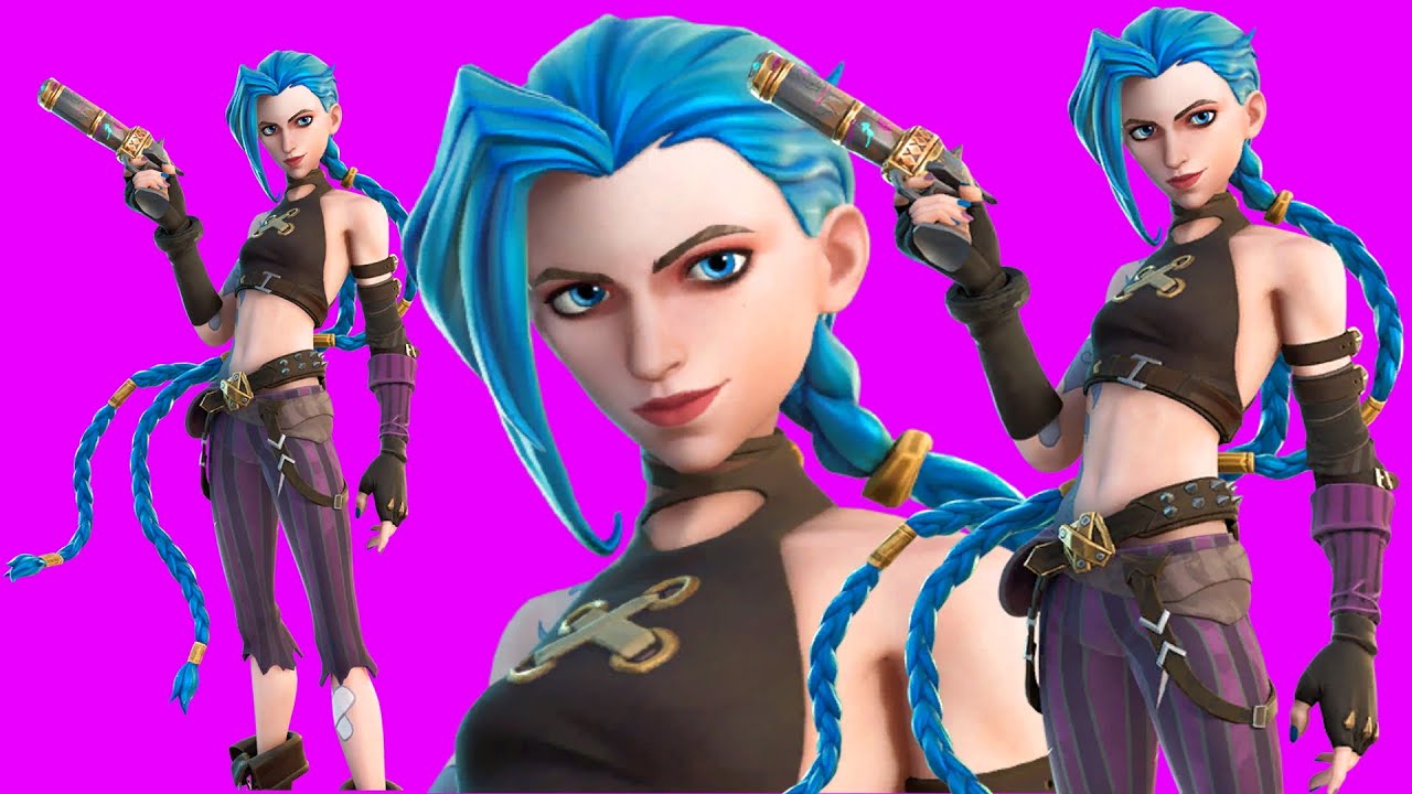 Fortnite Arcane Jinx Skin All Dances & Emotes Chapter 3, Season 1 - YouTube