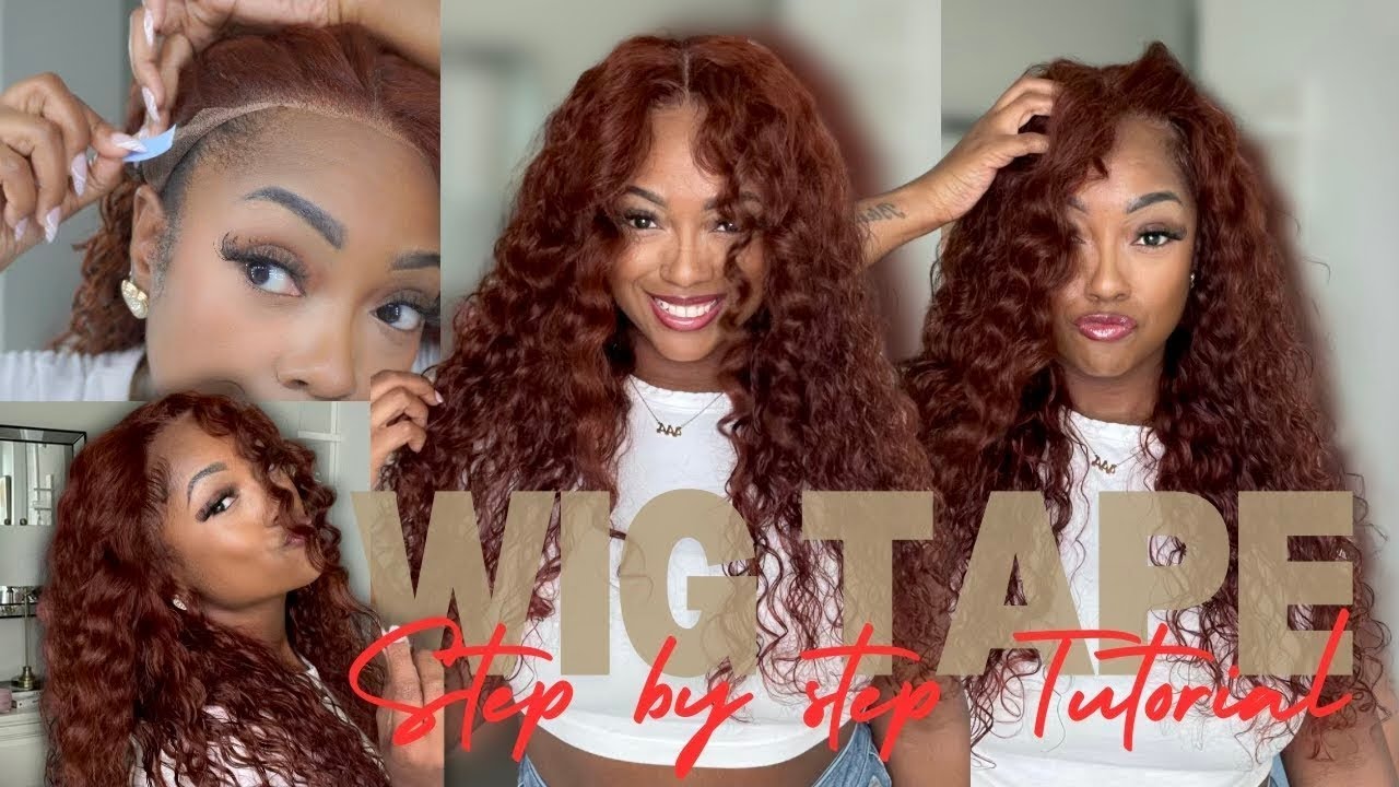 Super Easy Install Raddish Brown Color Pre Everything Water Wave Wig Ft ...