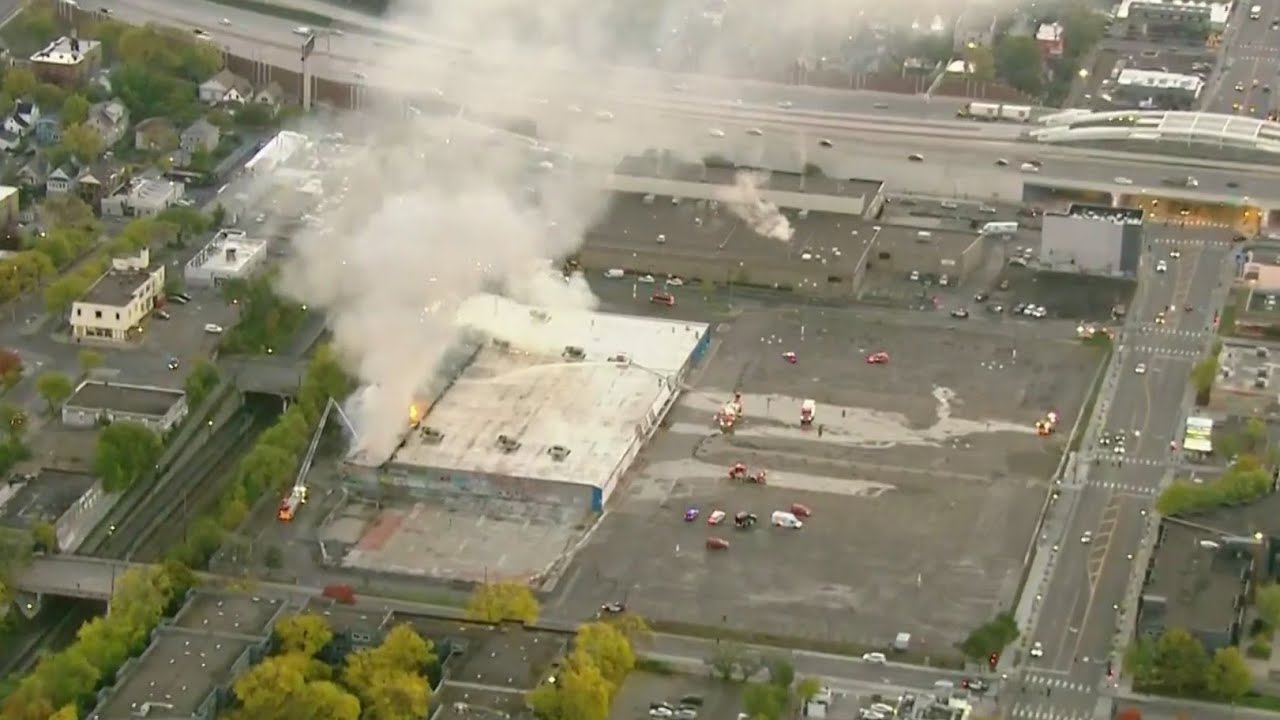 Investigators look into what sparked a big fire at the old Kmart on ...