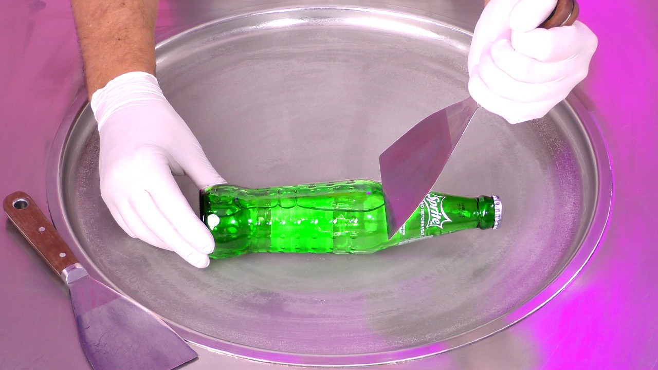 Sprite Ice Cream Rolls - how to make Lemonade to Ice Cream | ASMR ...