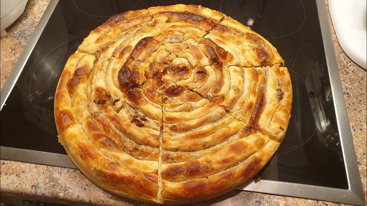 😍 🥰Pite-Burek me Mish,pite Traditcionale met knaq ,🥰 Kosovo Börek mit ...