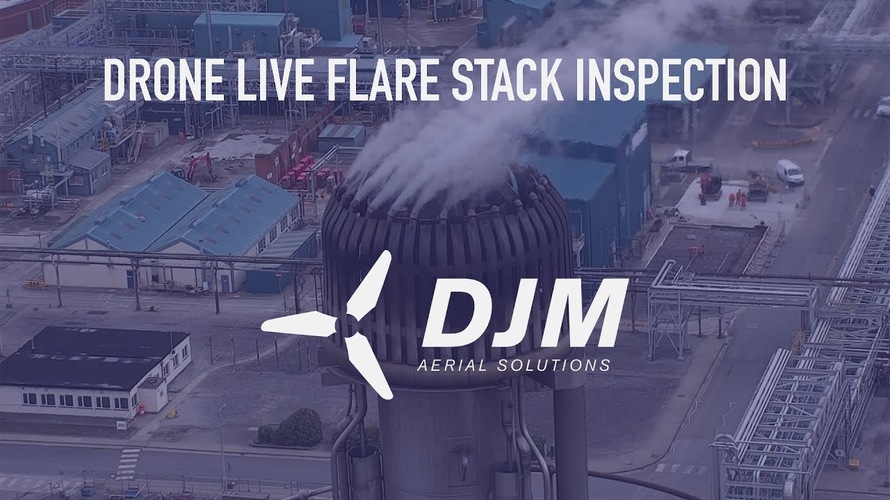 Drone Live Flare Stack Inspection DJM Aerial Solutions Drone Inspection North East - YouTube