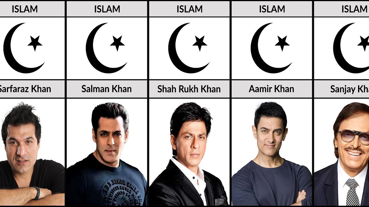 Most Famous Muslim Bollywood Actors | Shah Rukh Khan-Salman khan - YouTube