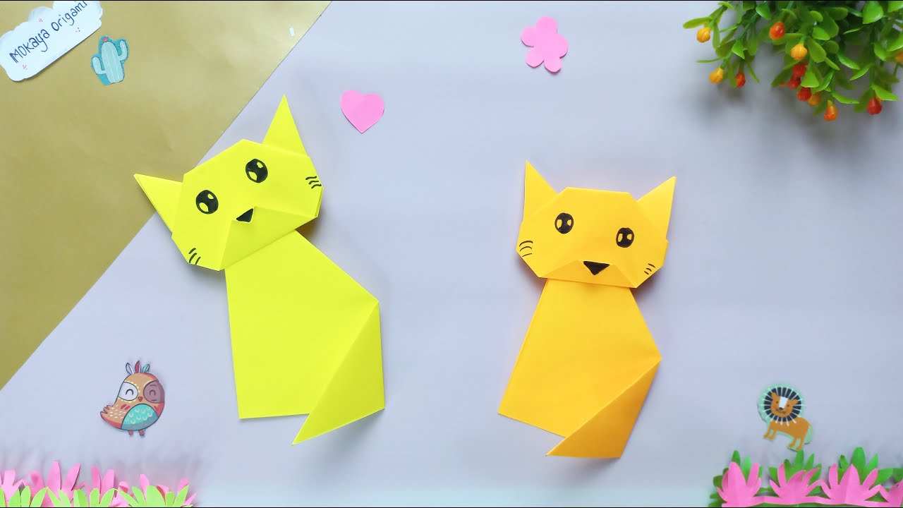 ORIGAMI CAT - How to make an easy origami - YouTube