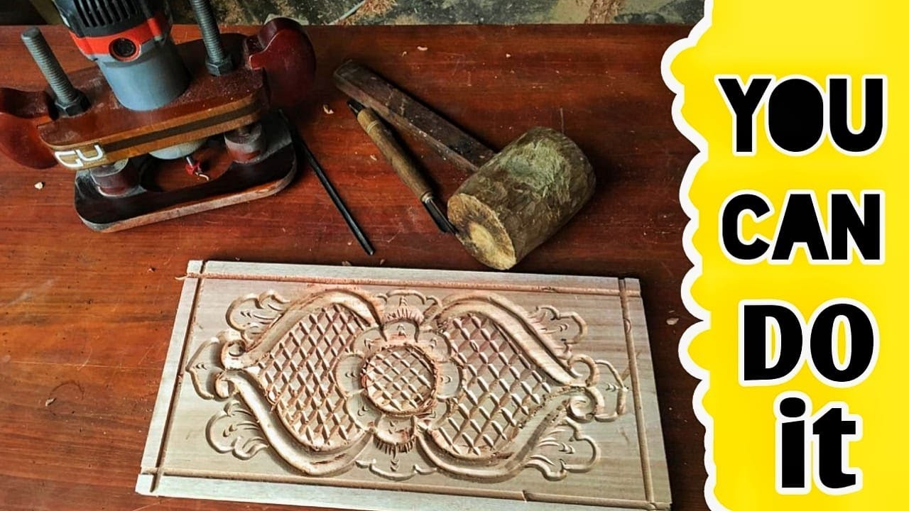 'it's easy to make wood carvings with a router machine - YouTube