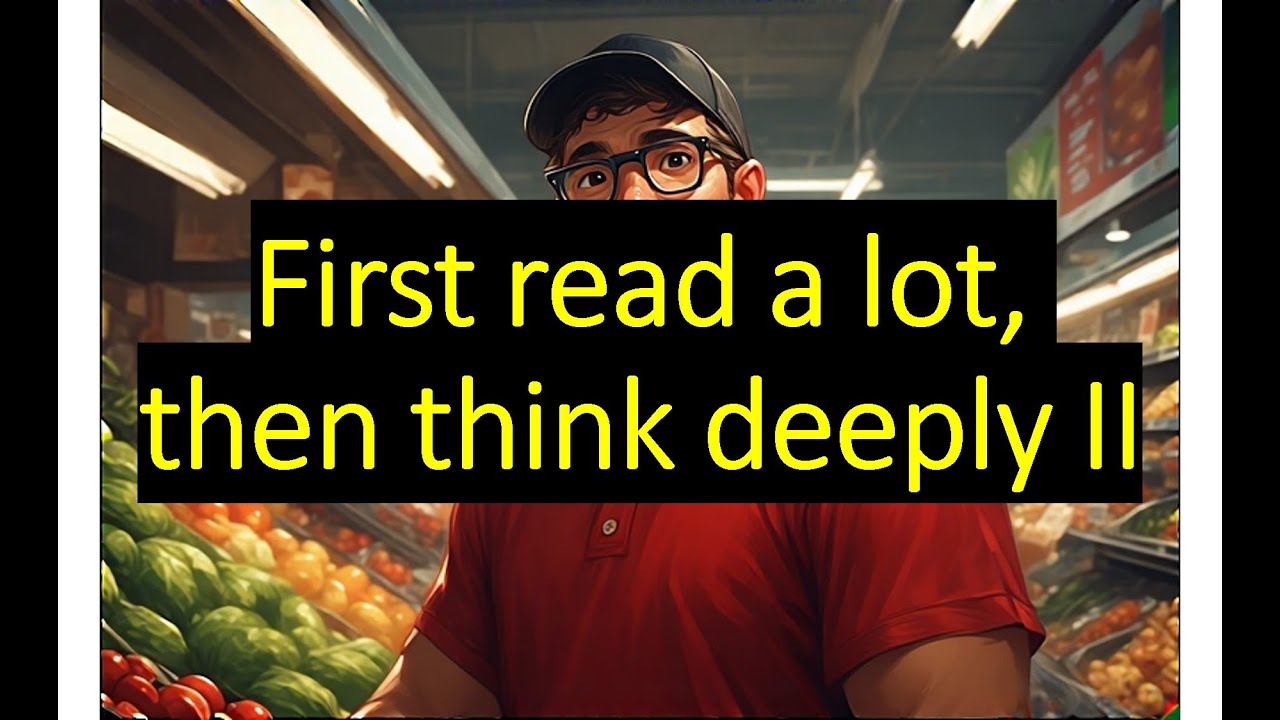 L0057_First read a lot, then think deeply—don’t mix up the order II # ...
