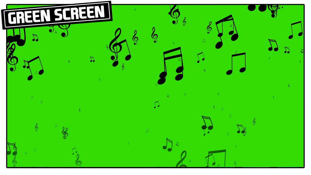 ANIMATED MUSICAL FLOATING NOTES | GREEN SCREEN FREE FOOTAGE DOWNLOAD ...