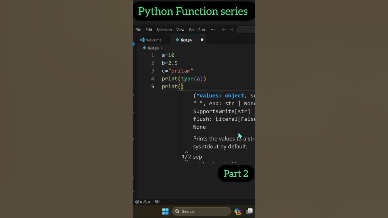 Python Function Series Part 2 Coding Programming Shorttricks Pythonprogramming Youtube 
