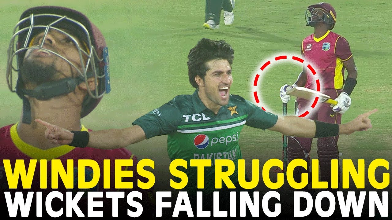 West Indies Under Pressure vs Pakistan | Wickets Falling Down Again ...