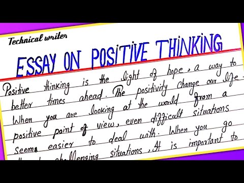 Essay on Positive Thinking in English || Positive thinking essay in ...