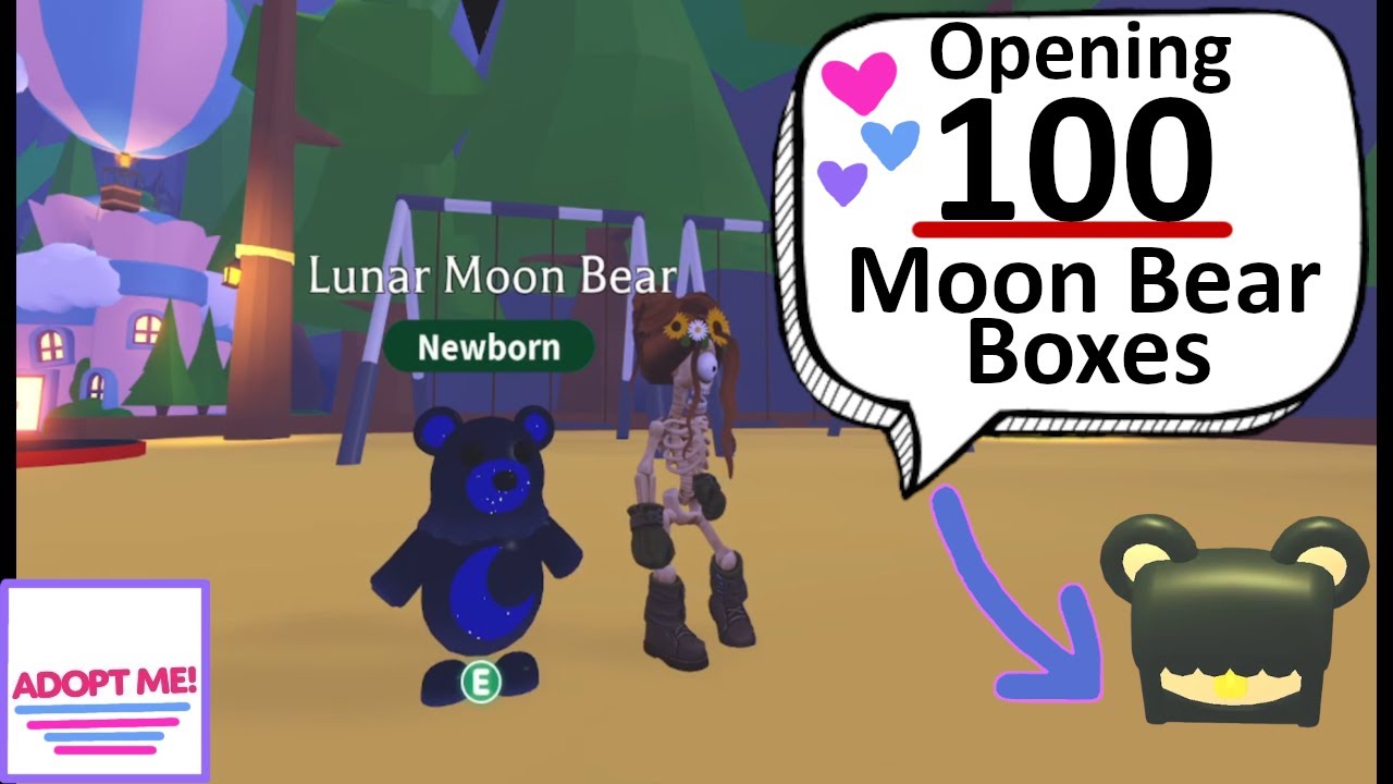 Opening 100 Moon Bear Boxes🌙🐻 - Adopt Me (Roblox) ♥ - YouTube