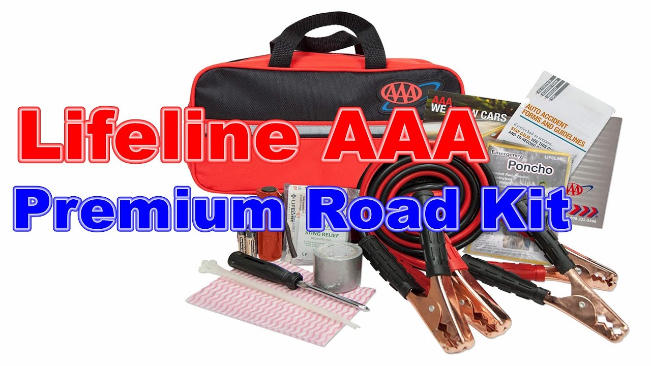 Emergency Car Kit - Lifeline AAA Premium Road Kit, 42 Piece Emergency ...