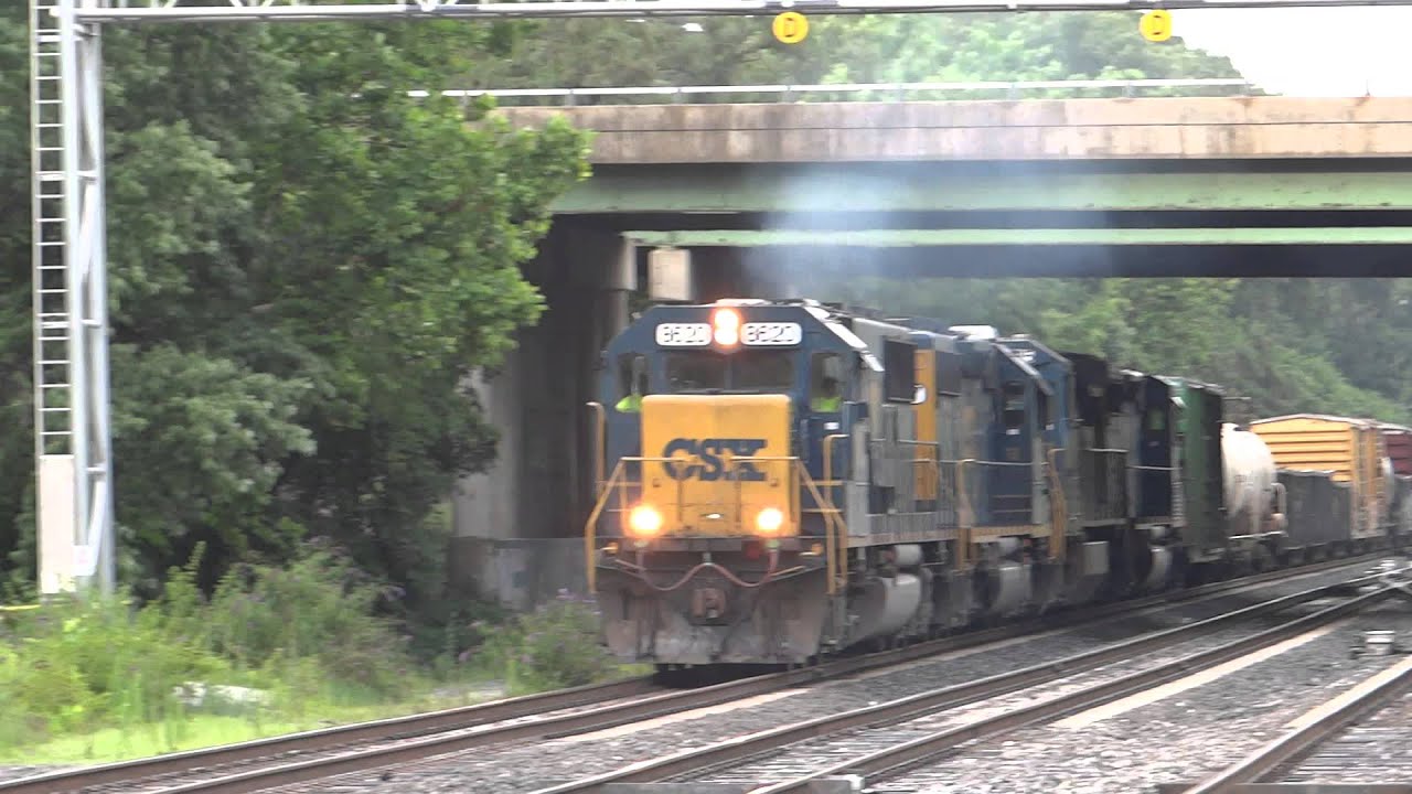 Double Rainbow & CSX EMDs in St Denis - YouTube