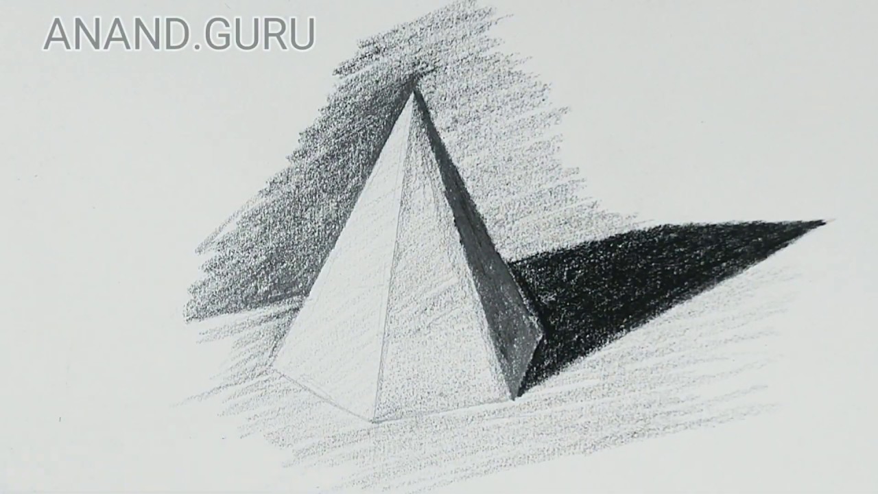 Hexagonal Pyramid | how to shade object | object shading - YouTube