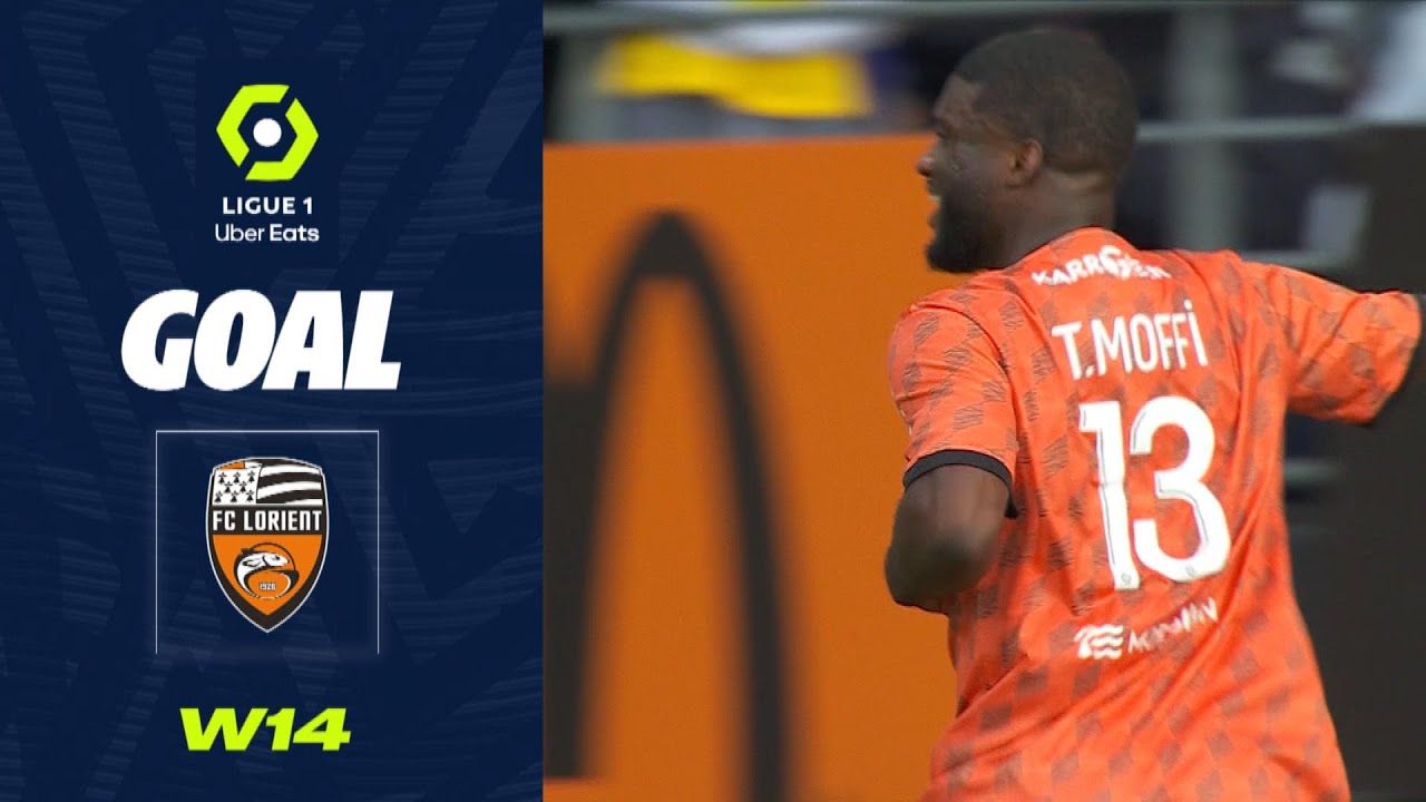 Goal Terem Igobor MOFFI (53' - FCL) FC LORIENT - PARIS SAINT-GERMAIN (1 ...