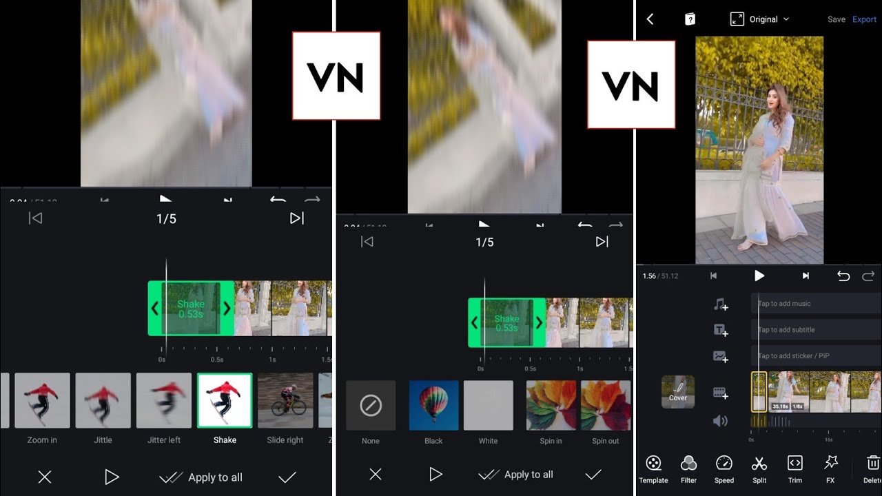How to make shake video in vn video editor || shake video editing kaise ...