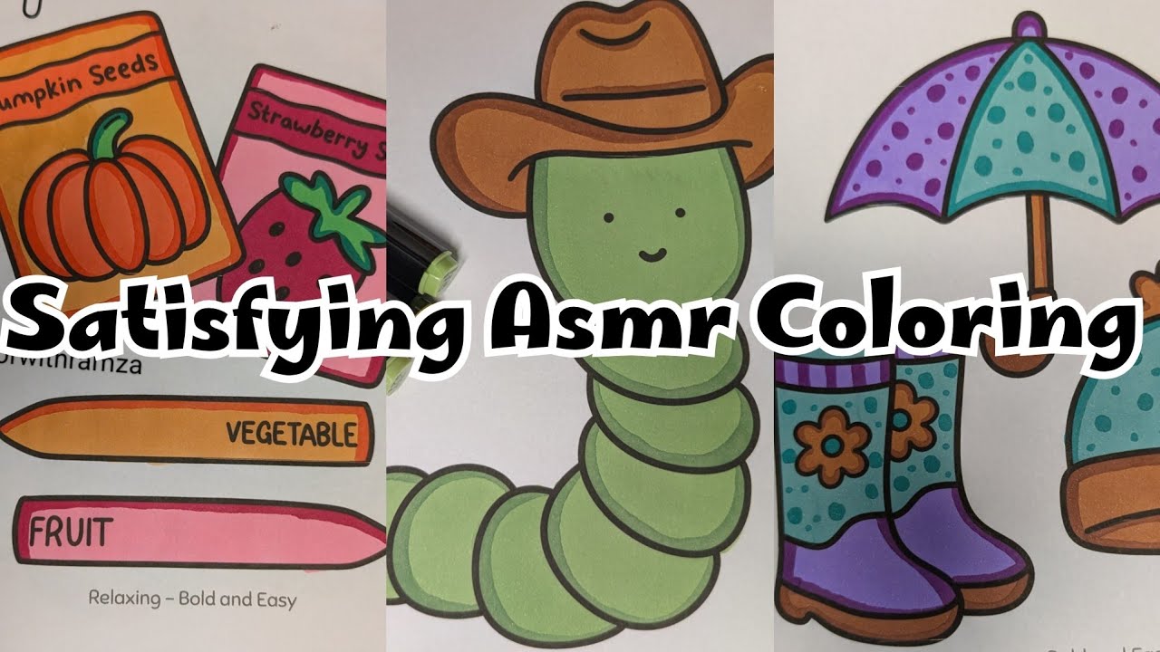 Satisfying Asmr Coloring Compilation | Alcohol Markers ASMR ...