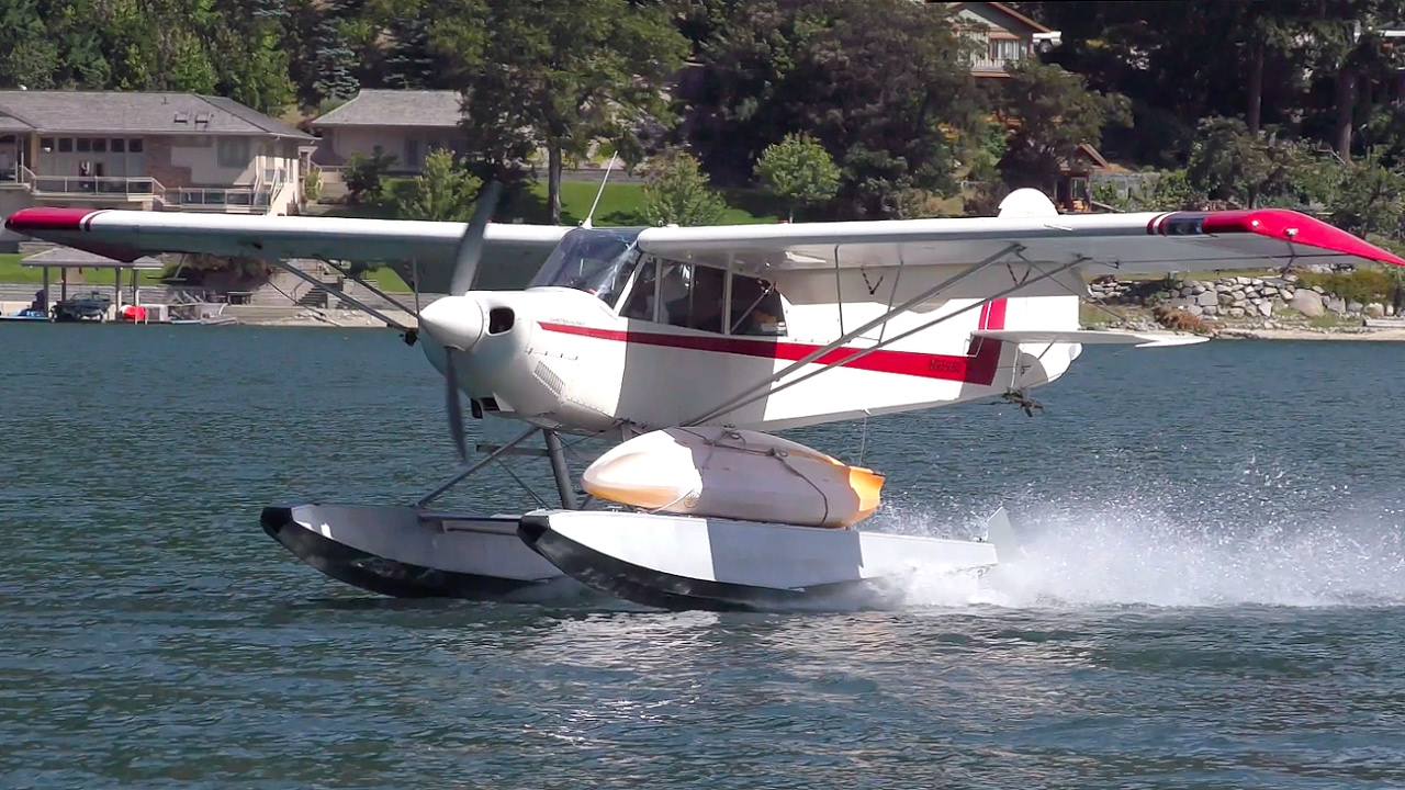 Aviat A-1 Husky Seaplane Landing - YouTube