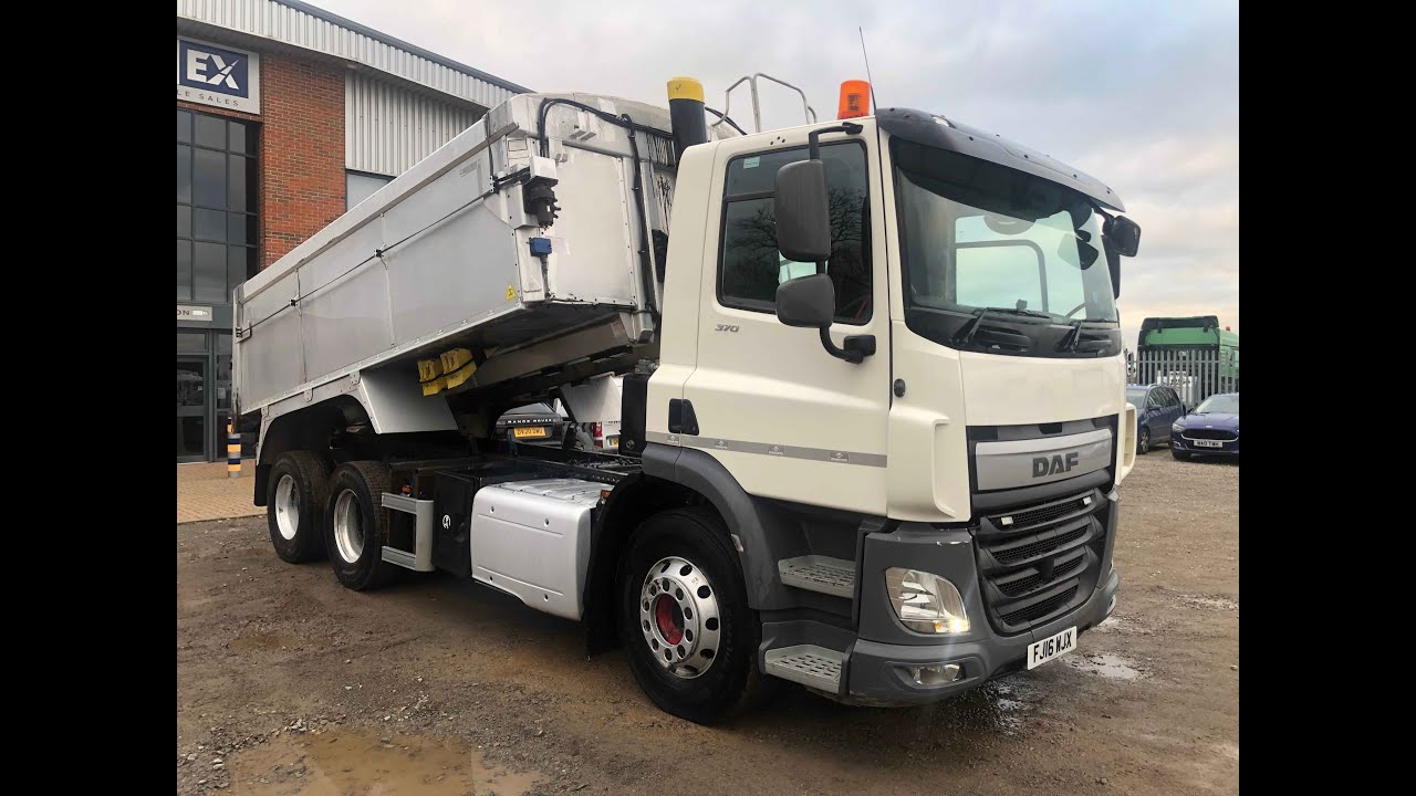 DAF CF370 *EURO 6* 6X4 ALUMINIUM INSULATED TIPPER 2016 - FJ16 WJX - YouTube