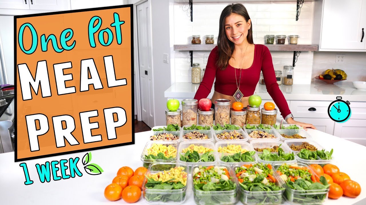 ONE POT 30 Min MEAL PREP for the Week🍲Easy + Vegan! - YouTube