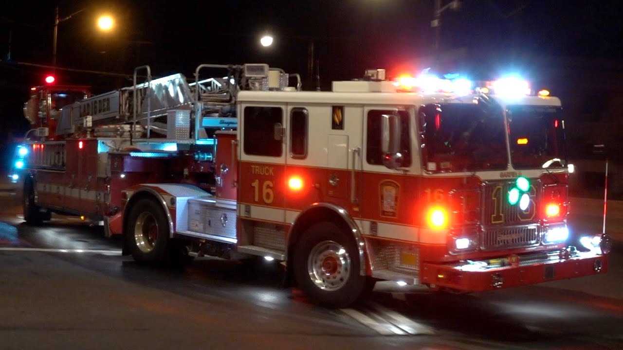 DCFD Truck 16 Responding - YouTube