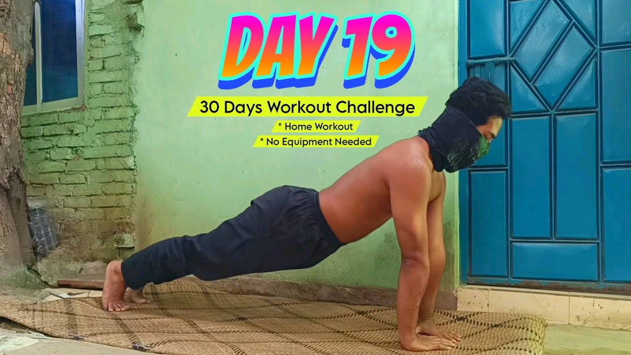 Day 19 - Full Body Exercise At Home | 30 Days Challenge | No Equipment ...