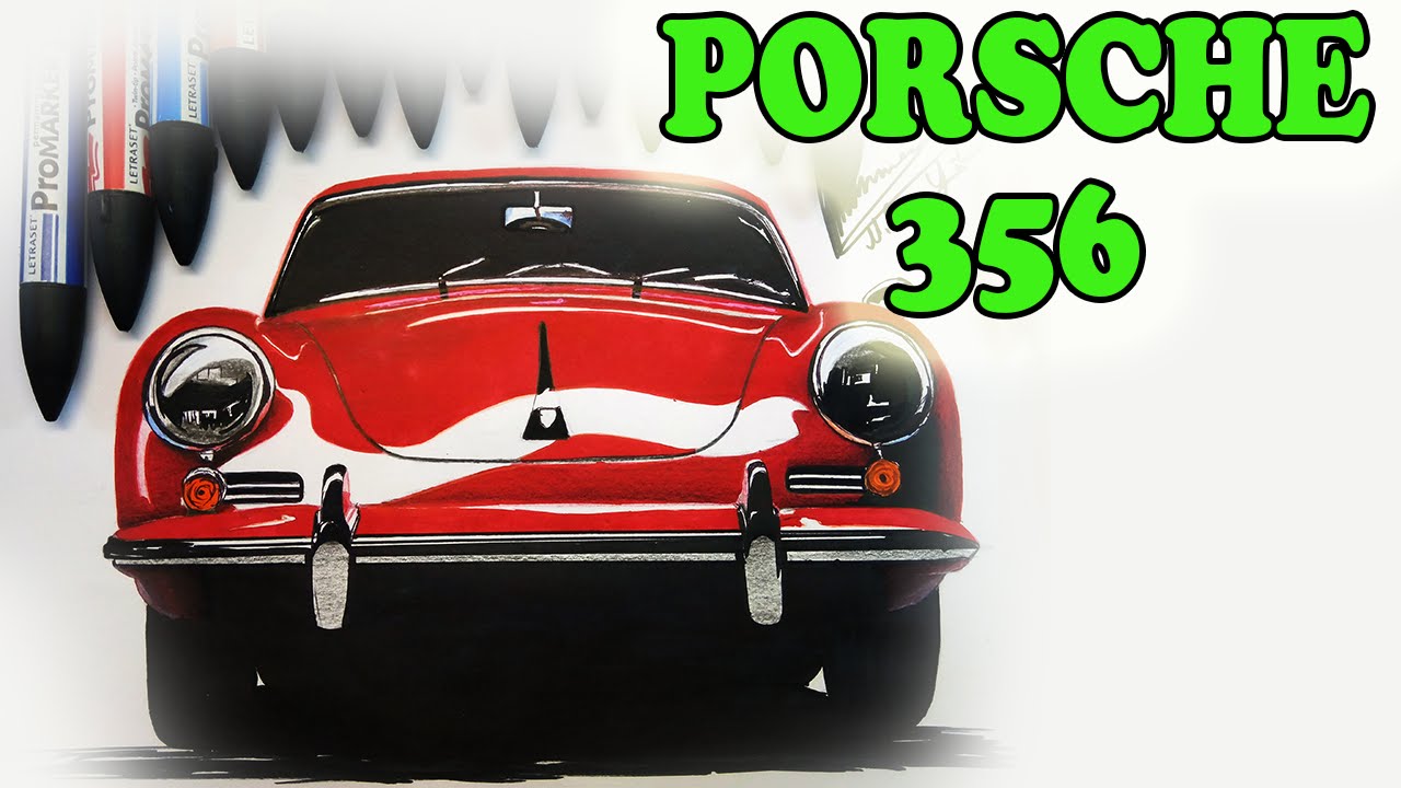 PORSCHE 356 ÇİZİMİ (car drawing, art, MYçizim) - YouTube