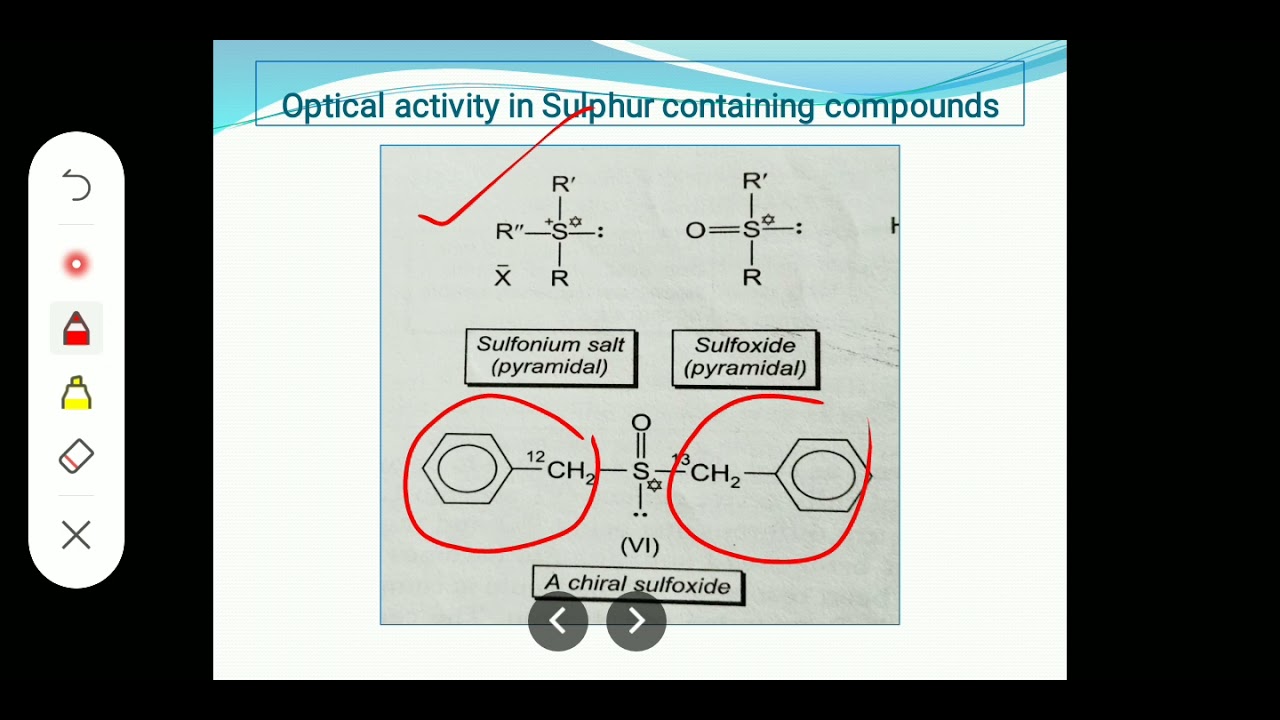 optical activity of sulphur containing compounds - YouTube