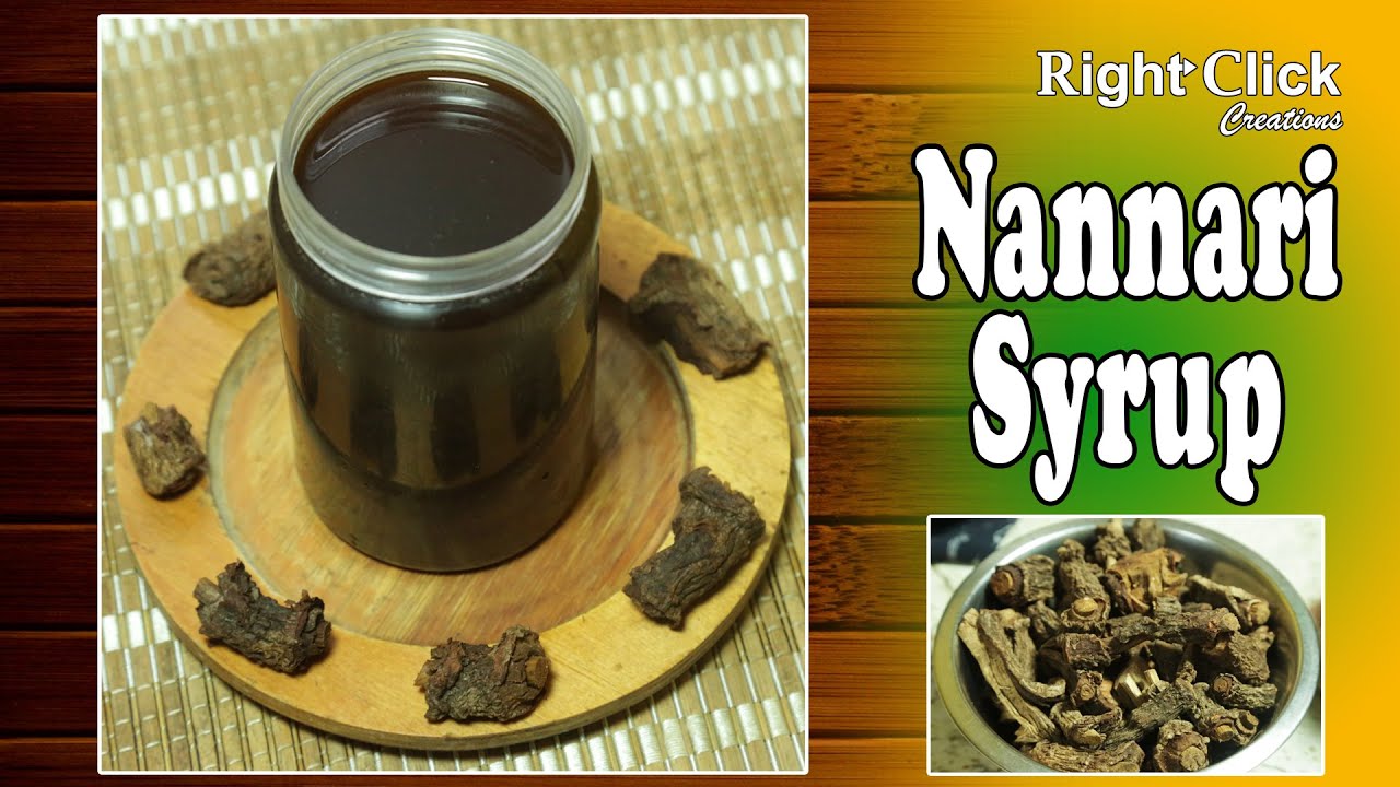 Home made Nannari Syrup | Jaggery Nannari Syrup | Sarsaparilla root ...