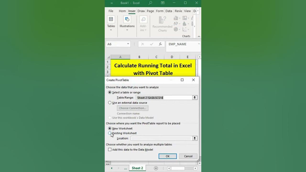 Calculate Running Total with Pivot Table in excel. #excel #exceltech #exceltips #dataanalysis ...
