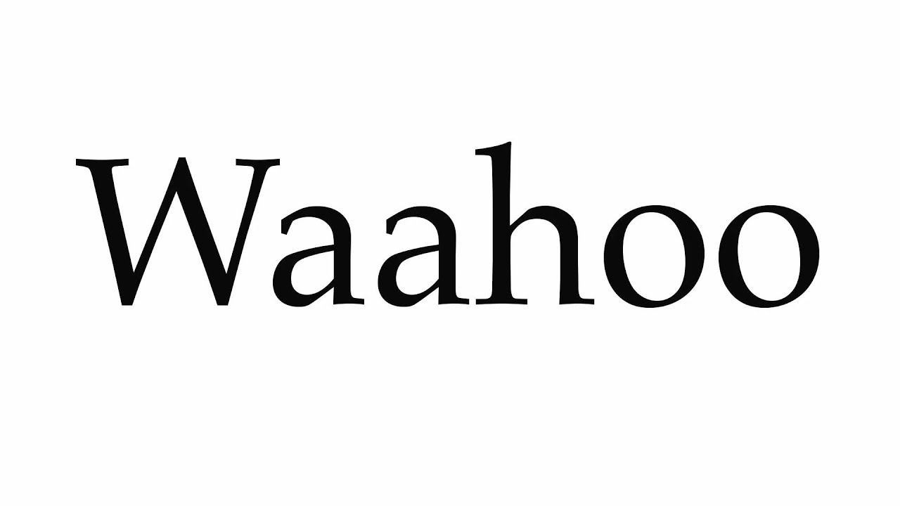 How to Pronounce Waahoo - YouTube