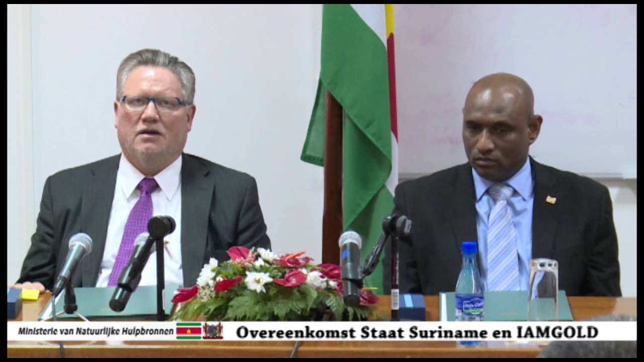 Minnh - Steve Letwin overeenkomst Staat Suriname en IAMGOLD - YouTube
