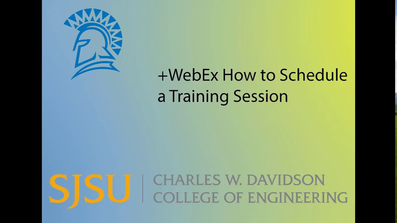 Scheduling a Training Session - WebEx - YouTube