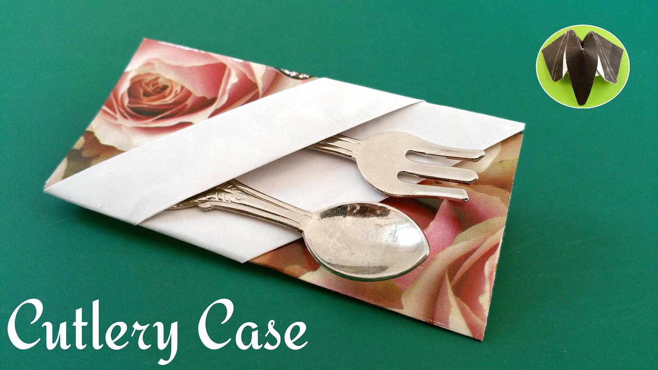 Cutlery Case - DIY Origami Tutorial by Paper Folds - 696 - YouTube