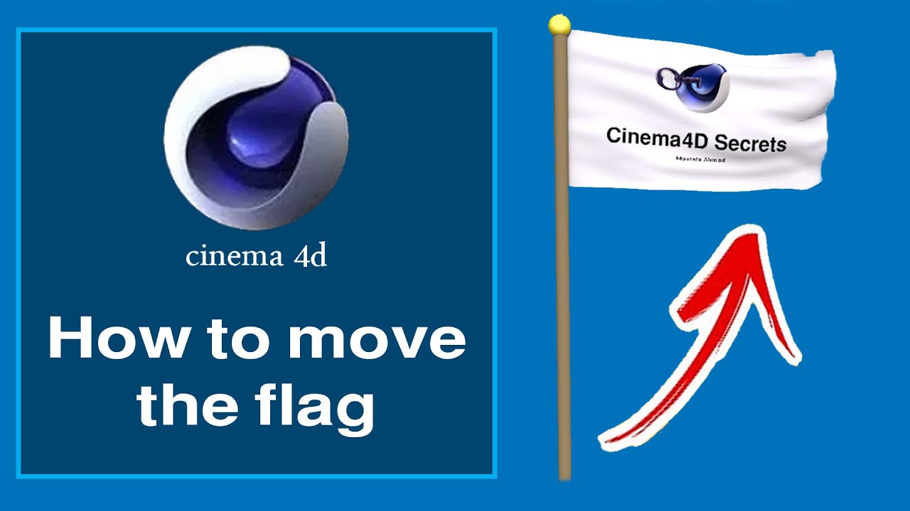 How to move the flag | Render in Maxon Cinema 4D - YouTube
