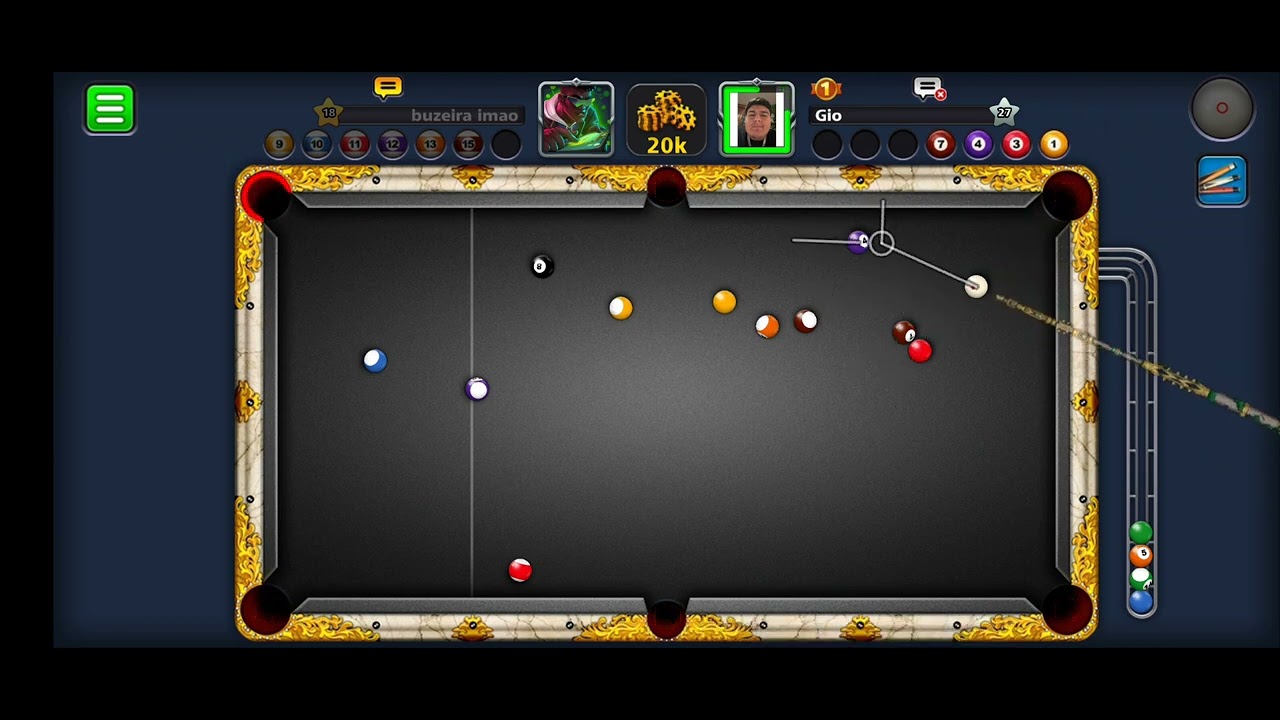 jogando 8 ball pall e com um sonho de virar cria dor de conteudo - YouTube