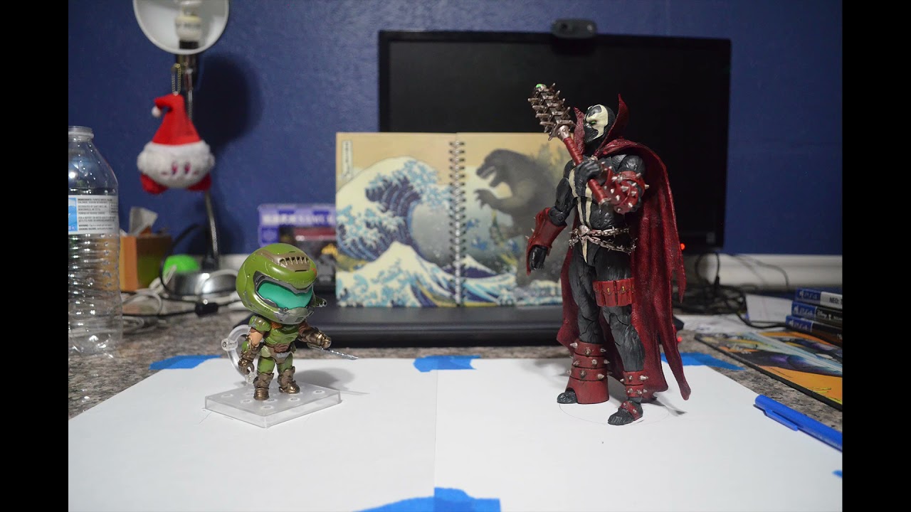 Spawn vs. Doom Slayer stop motion test - YouTube