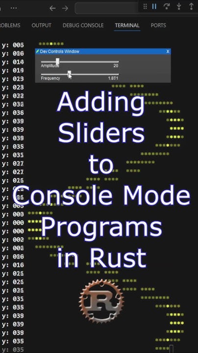 Rust Graphic Console Mode Sliders in 2 lines of code - Sagebox for Rust - YouTube