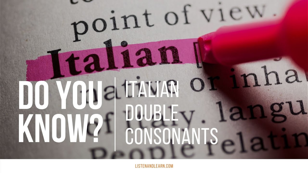 How to pronounce Italian DOUBLE CONSONANTS! - YouTube