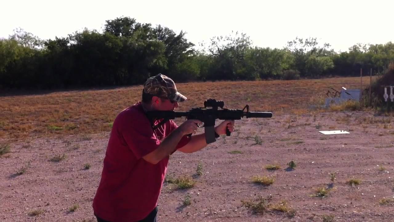 M-16 full auto with AAC M4-2000 suppressor - YouTube