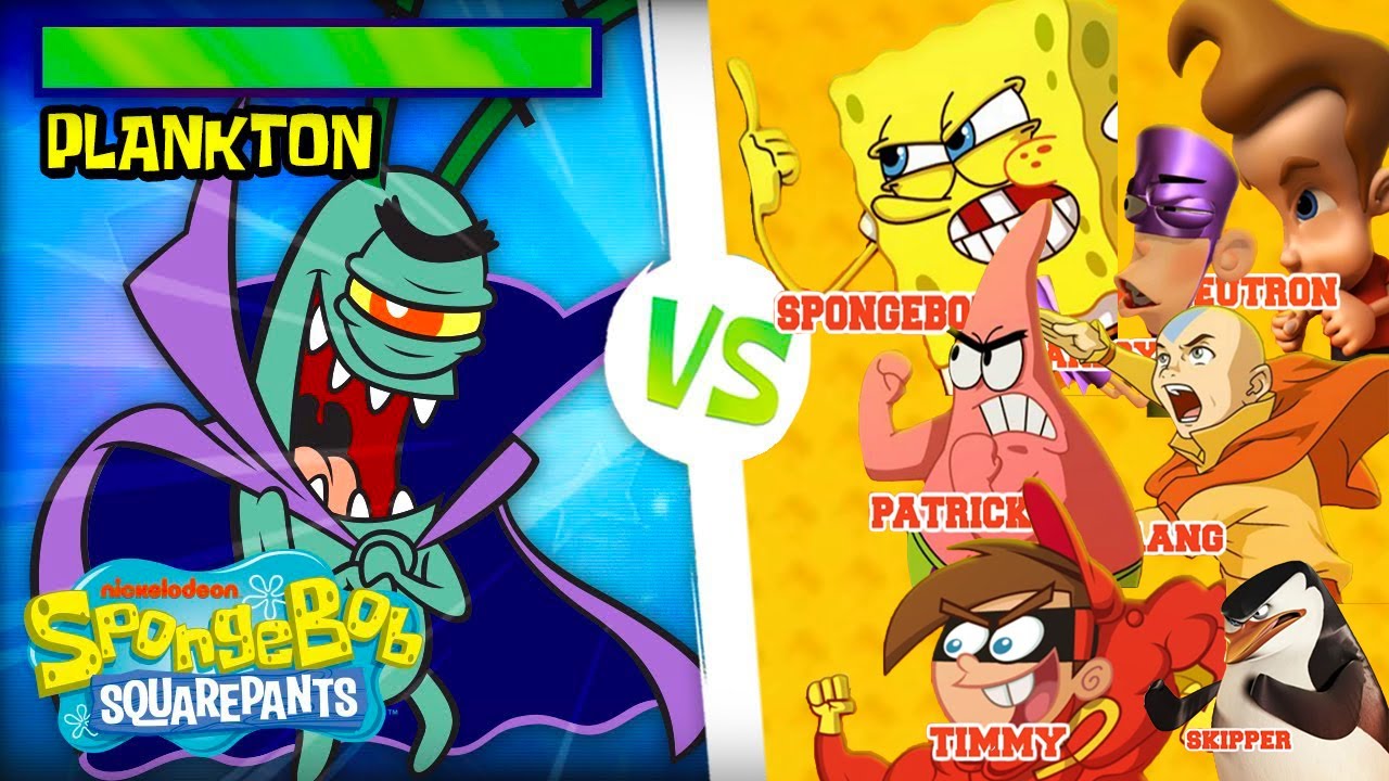 Squidward Patrick Star Sandy Spongebob Mr Krabs Vs Plankton Who Will Win Youtube