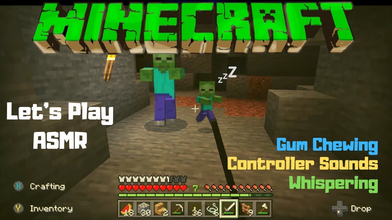 ASMR Gaming: Minecraft | Gum Chewing, Mouth Sounds, and Exploring a ...