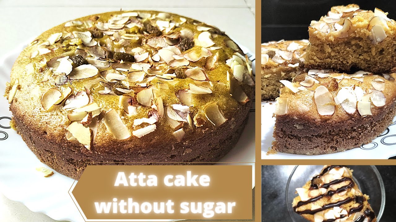 Atta cake recipe without sugar with jaggery | eggless whole wheat cake ...