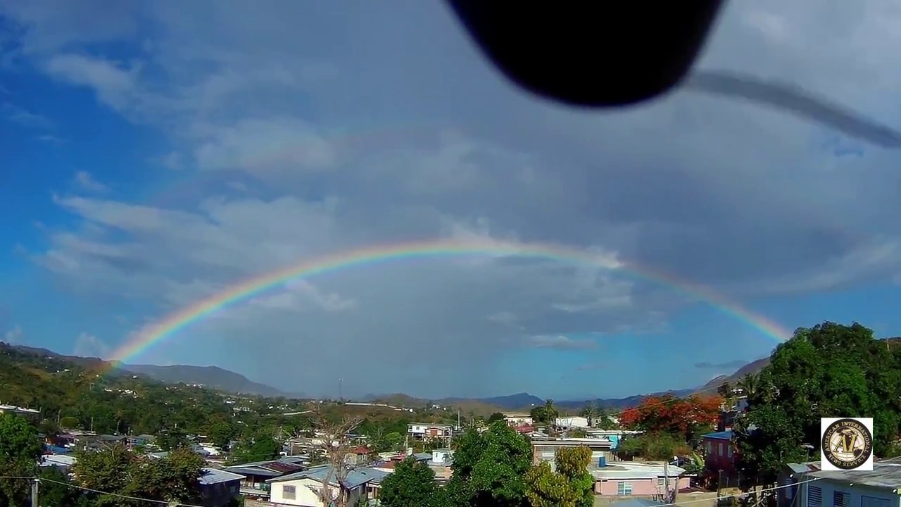 Drone rainbow video, Coamo, Puerto Rico - YouTube